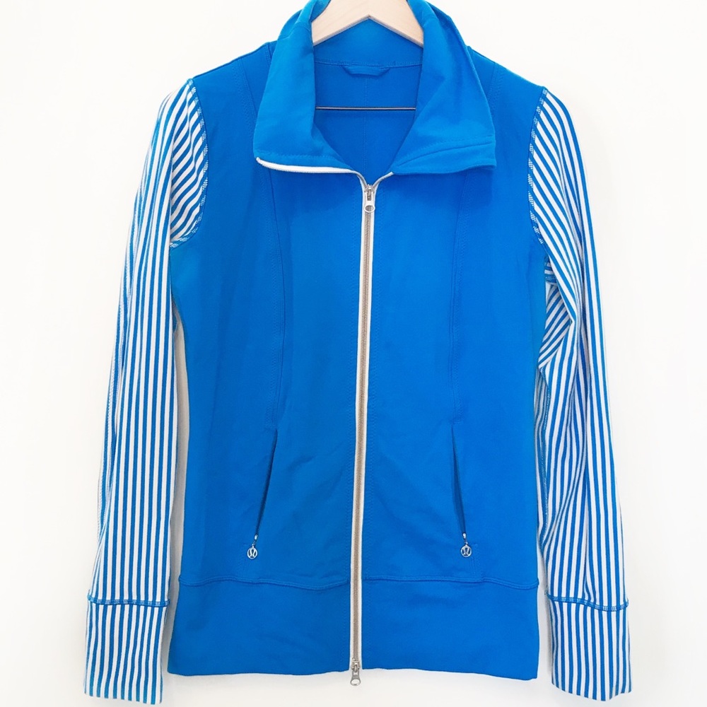 Lululemon Rare Stripped Scuba Jacket - Gem